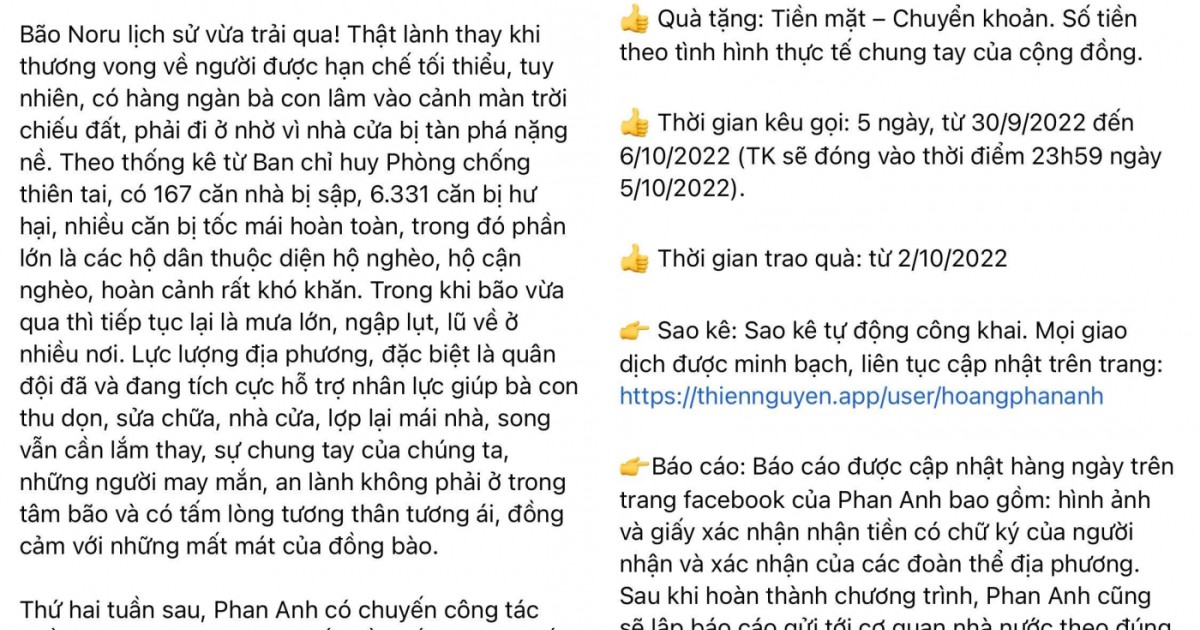 MC Phan Anh thay đổi phương pháp kêu gọi cứu trợ miền Trung, số t.iền thu về sau 1 đêm gây ...